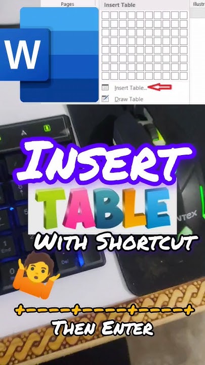How To Create Table in ms word With Shortcut #shortsfeed #shortvideo # ...