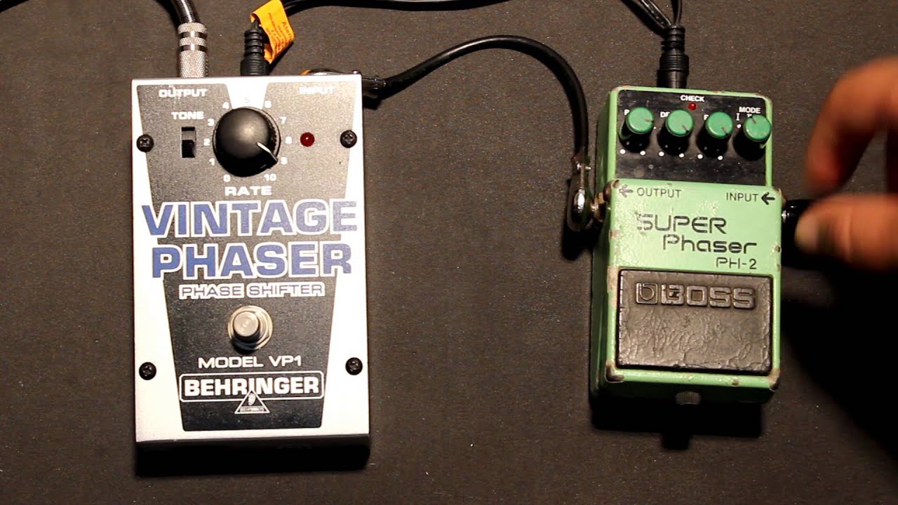 Boss SUPER Phaser PH-2 vs BEHRINGER VINTAGE PHASER VP1 pedal comparison ...