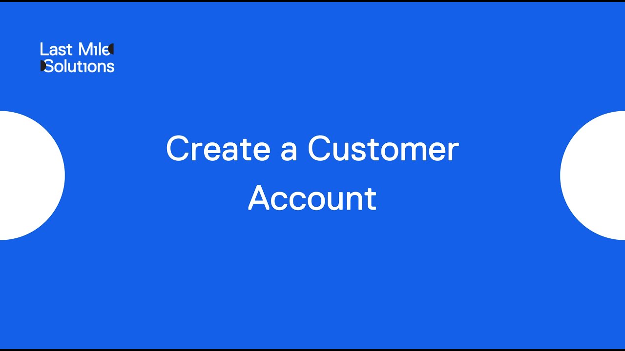 Create customer account - YouTube