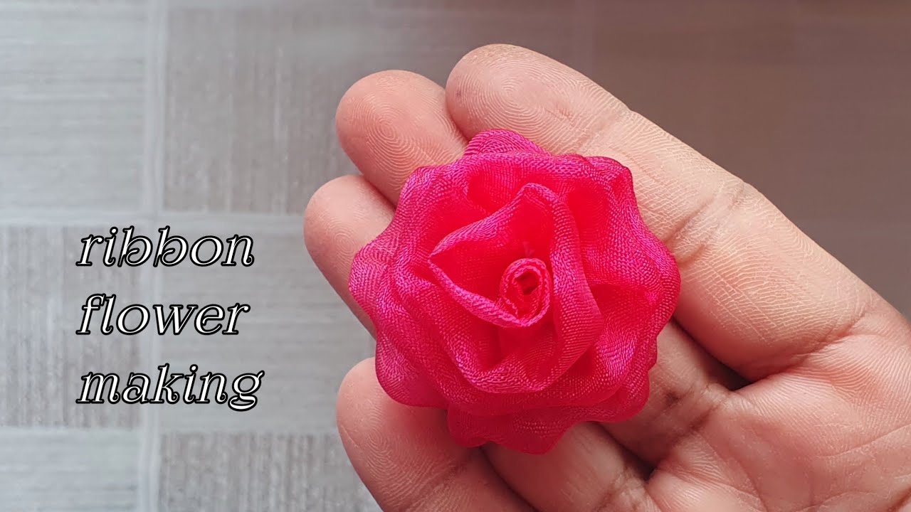 Diy Ribbon Flowers How To Make Ribbon Flowers Easy Making With