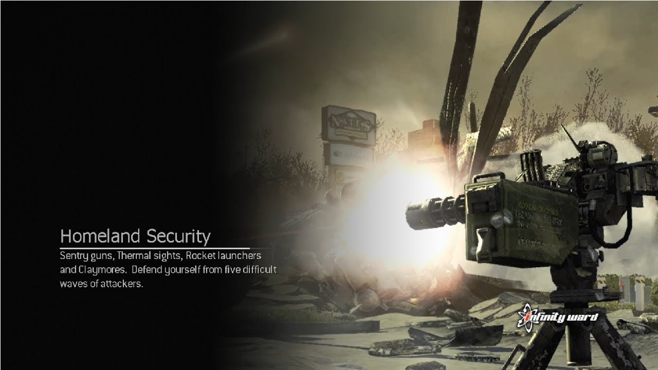 Mw2 Special Ops Homeland Security VETERAN SOLO How to get 4 sentry guns ...