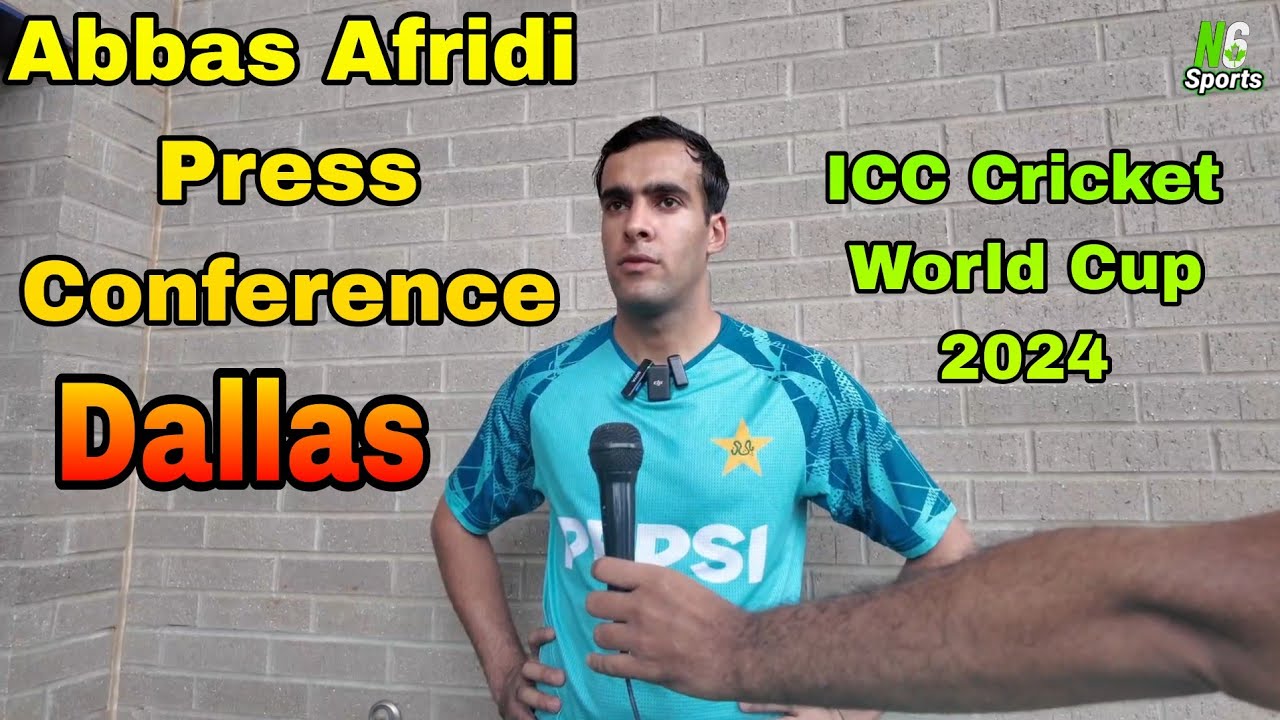 Abbas Afridi Press Conference | Dallas | ICC Cricket World Cup 2024 ...