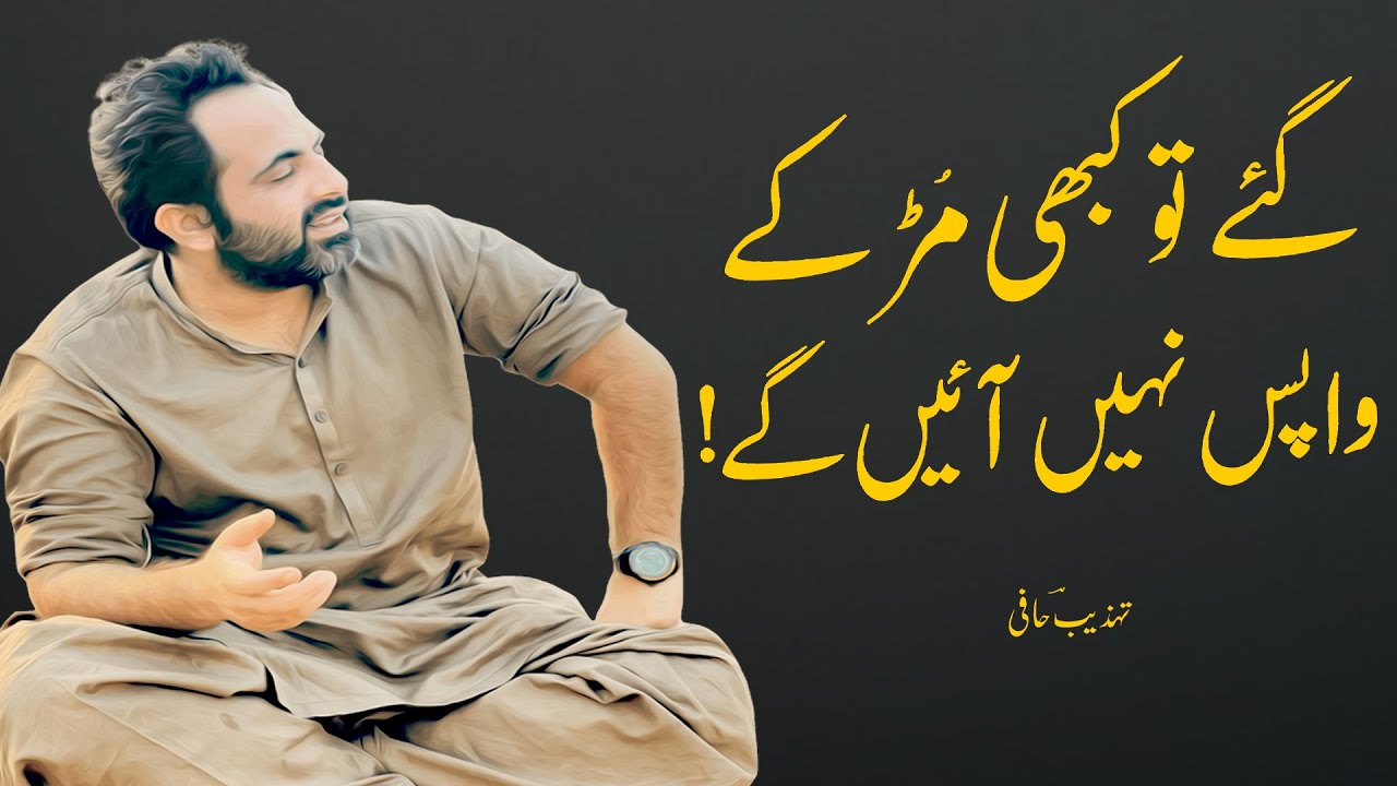 Aur Gaye To Kabhi Mud Ke Wapis Nahi Aayen Ge - Tehzeeb Hafi Shayari ...
