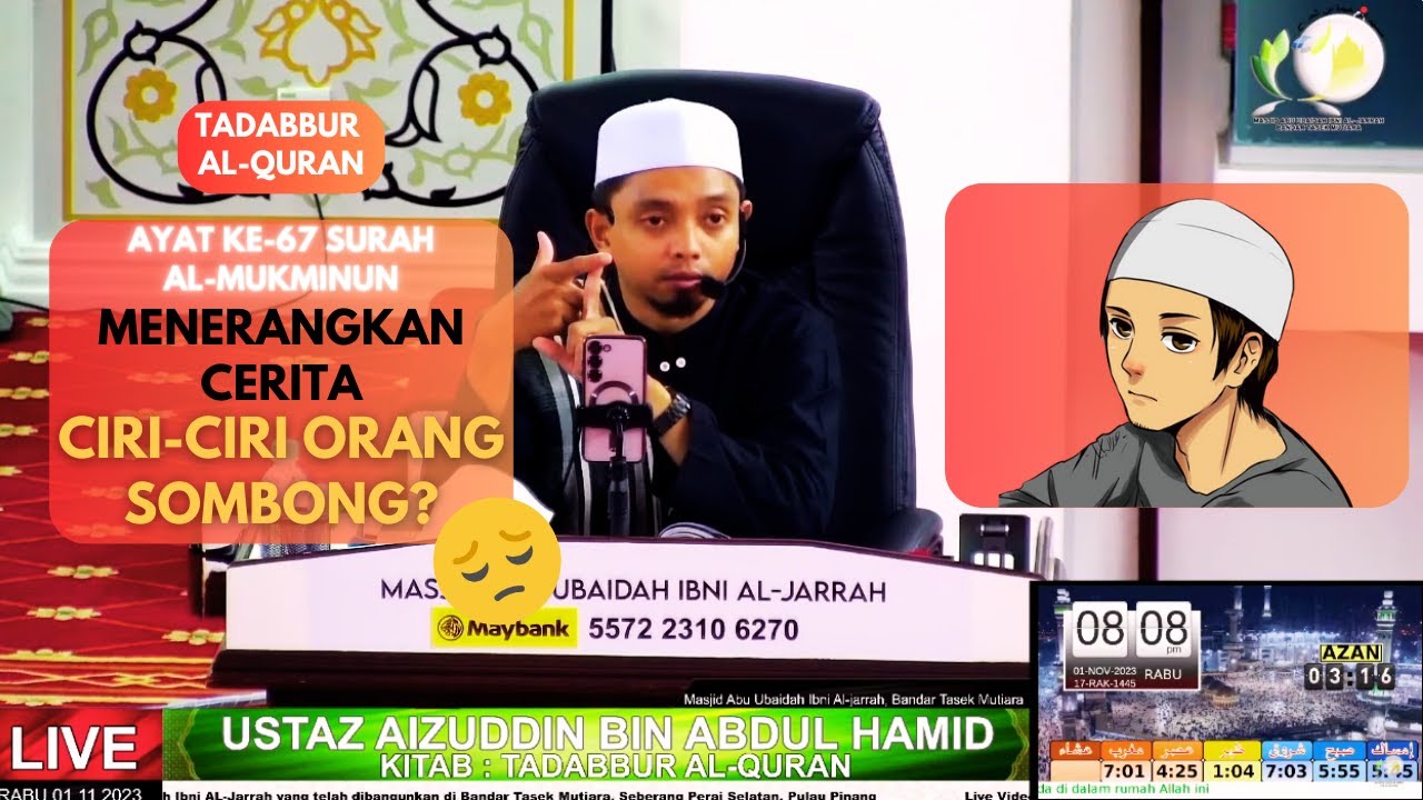 USTAZ AIZUDDIN ABDUL HAMID | KULIAH MAGHRIB | 01/NOVEMBER/2023 ...