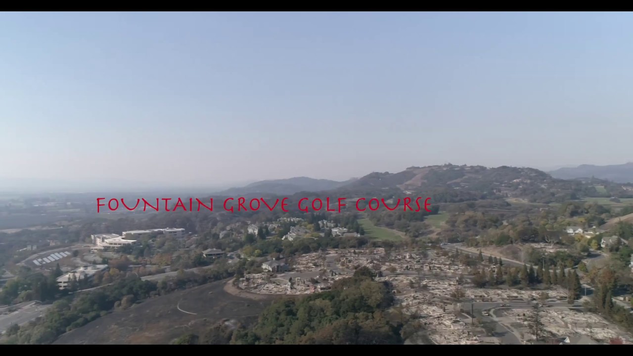 OCTOBER 12 TH DRONE SANTA ROSA FIRE DESTROYS HILTON, FOUNTAIN GROVE INN ...