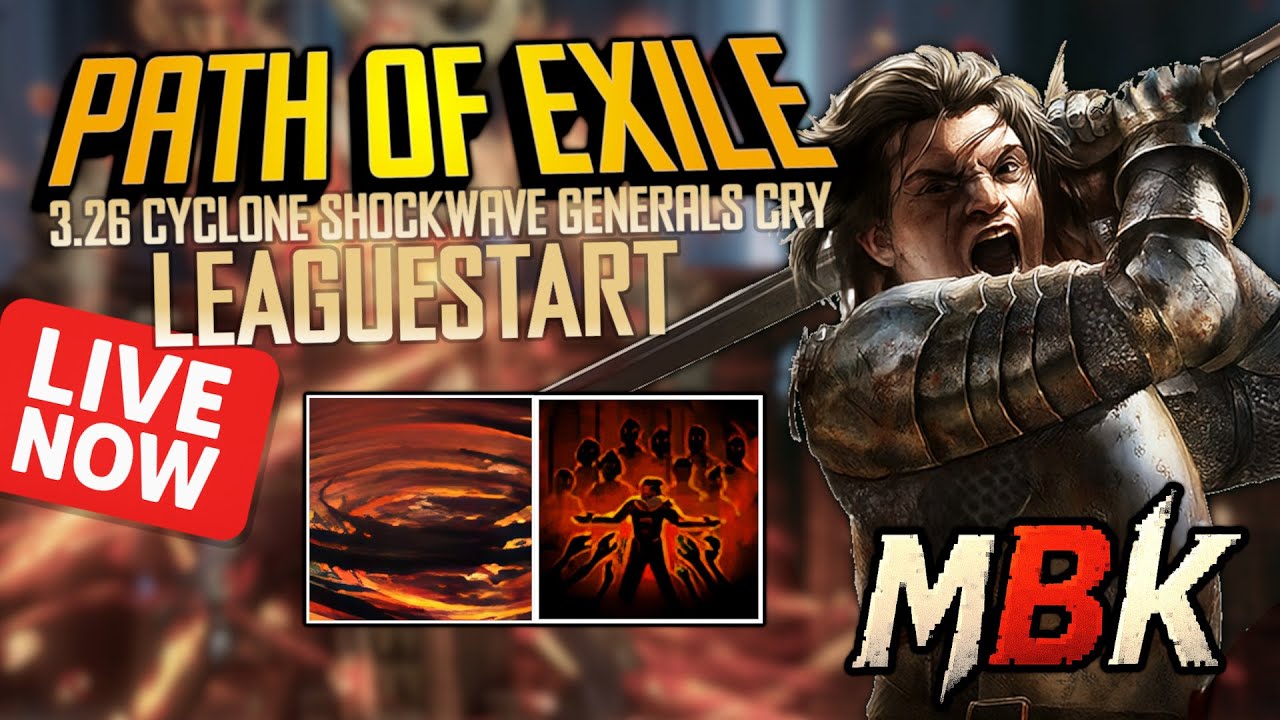 Path of Exile 3.26 Leaguestart! Day 2! Generals Cry Cyclone Shockwave ...