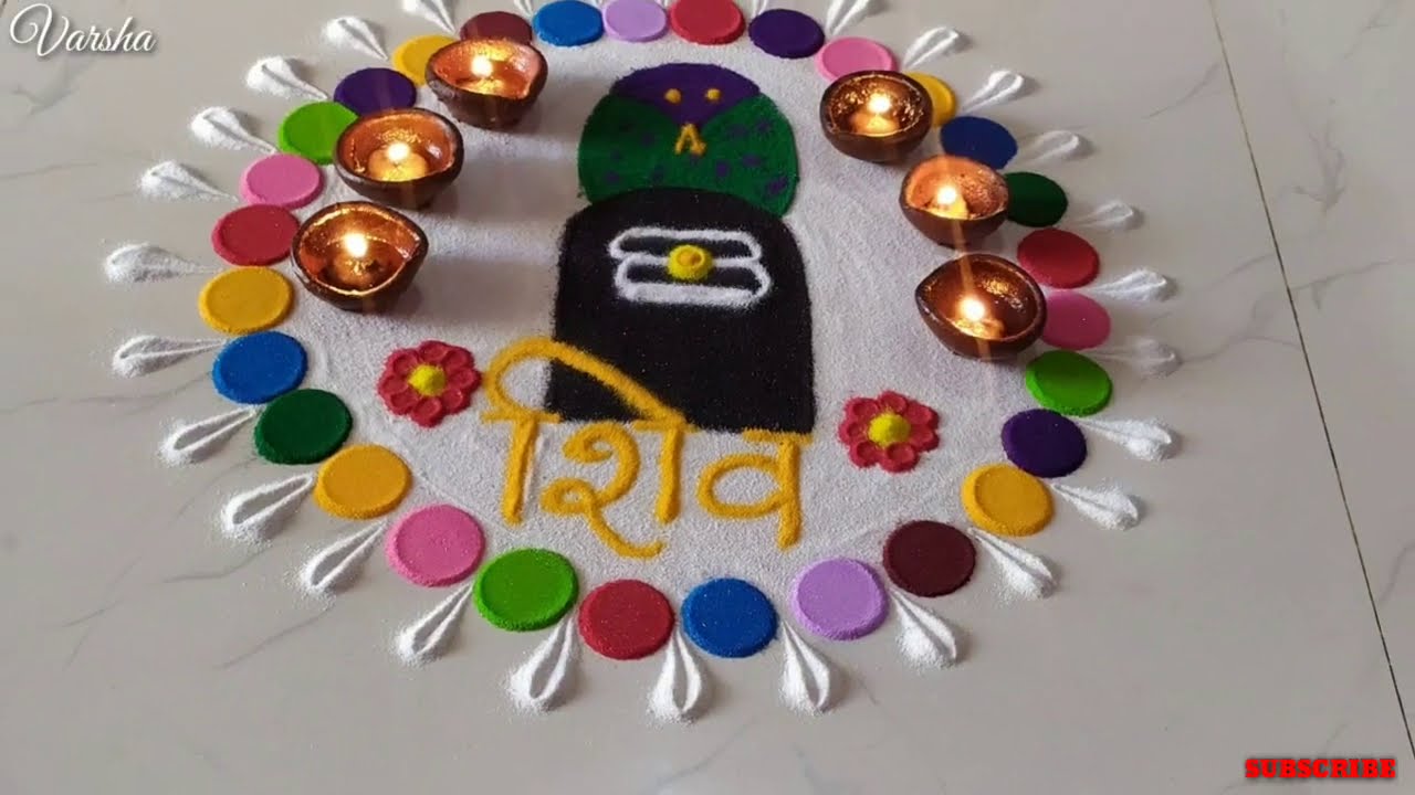 Easy & colourful rangoli design | Nagpanchami special rangoli ...