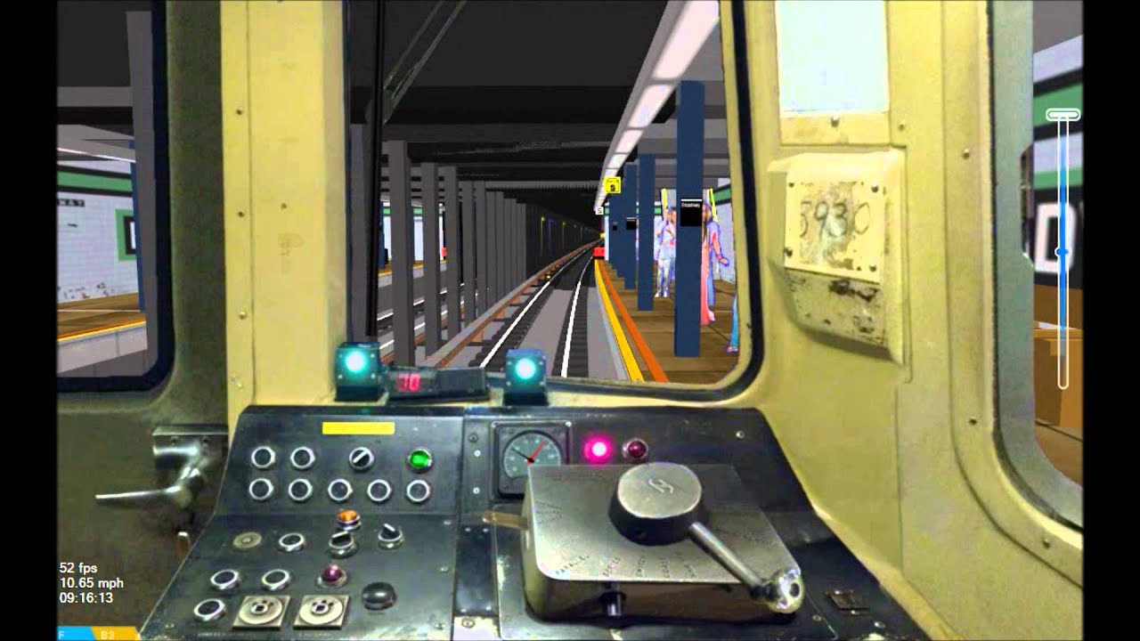 OpenBVE HD: Operating New York City Subway R46 G Train (Court Square to ...