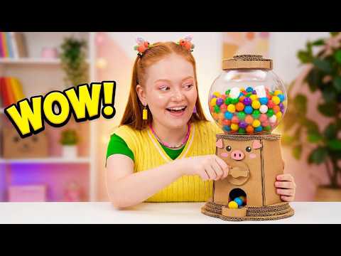 TV 4K 📦 AMAZING DIY CARDBOARD IDEAS 😍 | Family Hacks You’ll Love by 123 GO! CHALLENGE ✨