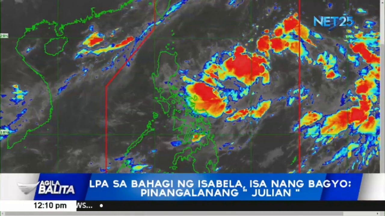 LPA sa bahagi ng Isabela, isa nang bagyo; pinangalanang "Julian" - YouTube