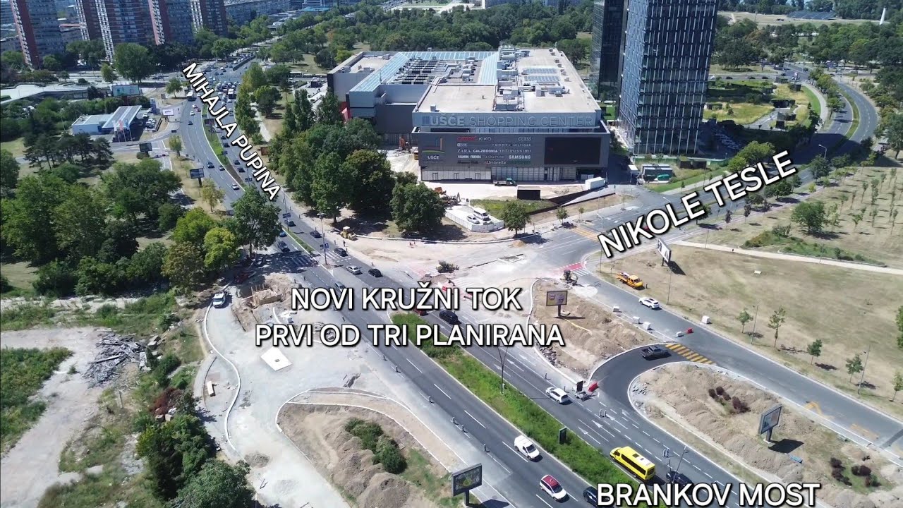 Beograd kako izgleda novi kružni tok Brankov most i deo čišćenja ...