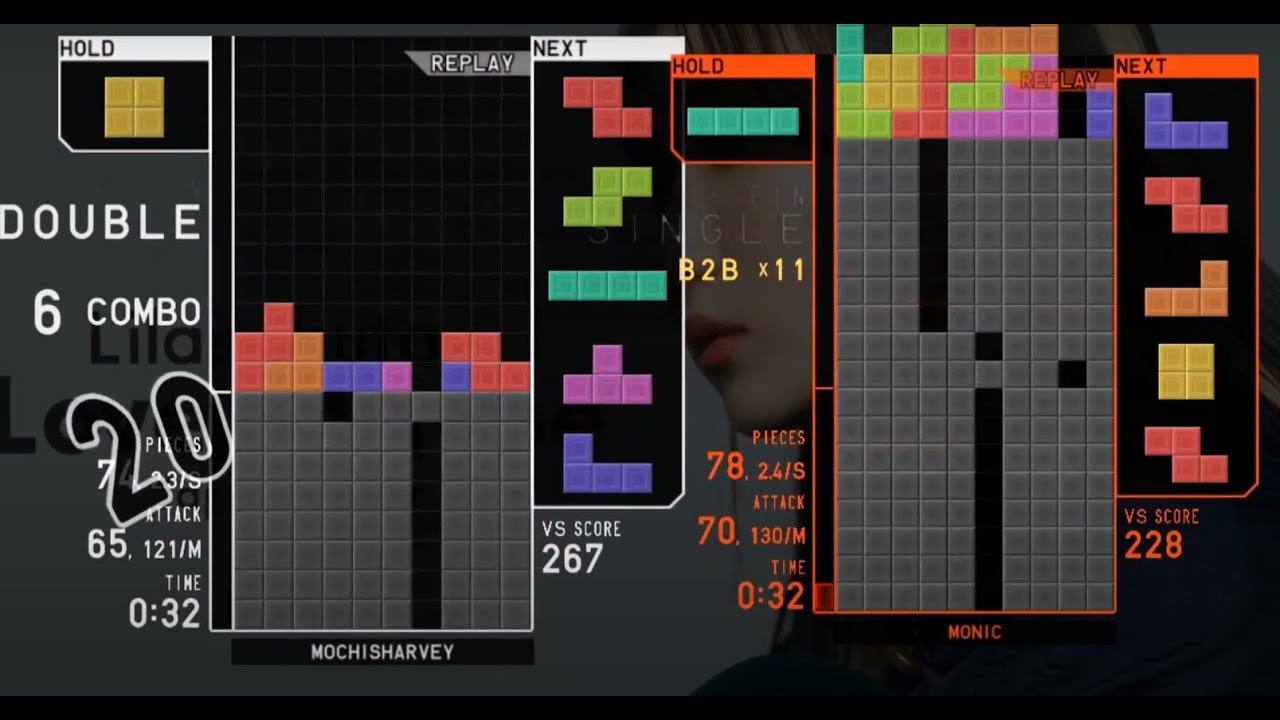 When the opponent dies before you finish the satisfying downstack: - YouTube