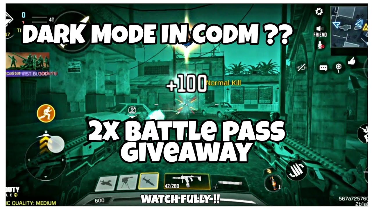 HOW IS THIS DARK MODE IN COD MOBILE ?? | CODM | BATTLE PASS GIVEAWAY ...