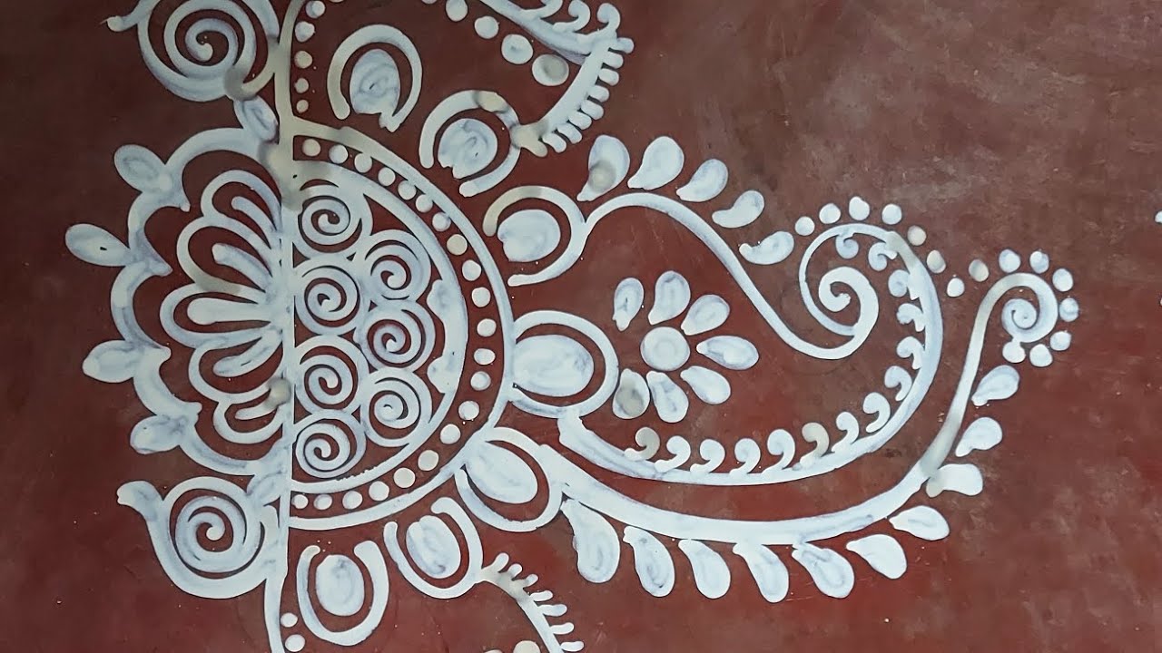 Simple Alpona Design Episode -51 - YouTube