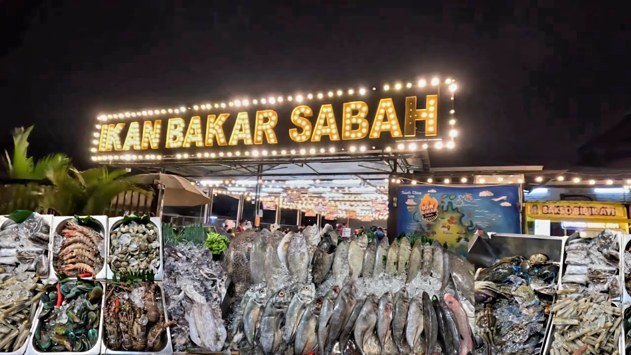 Kota Kinabalu IKAN BAKAR SABAH seafood restaurant paling viral sekarang ...