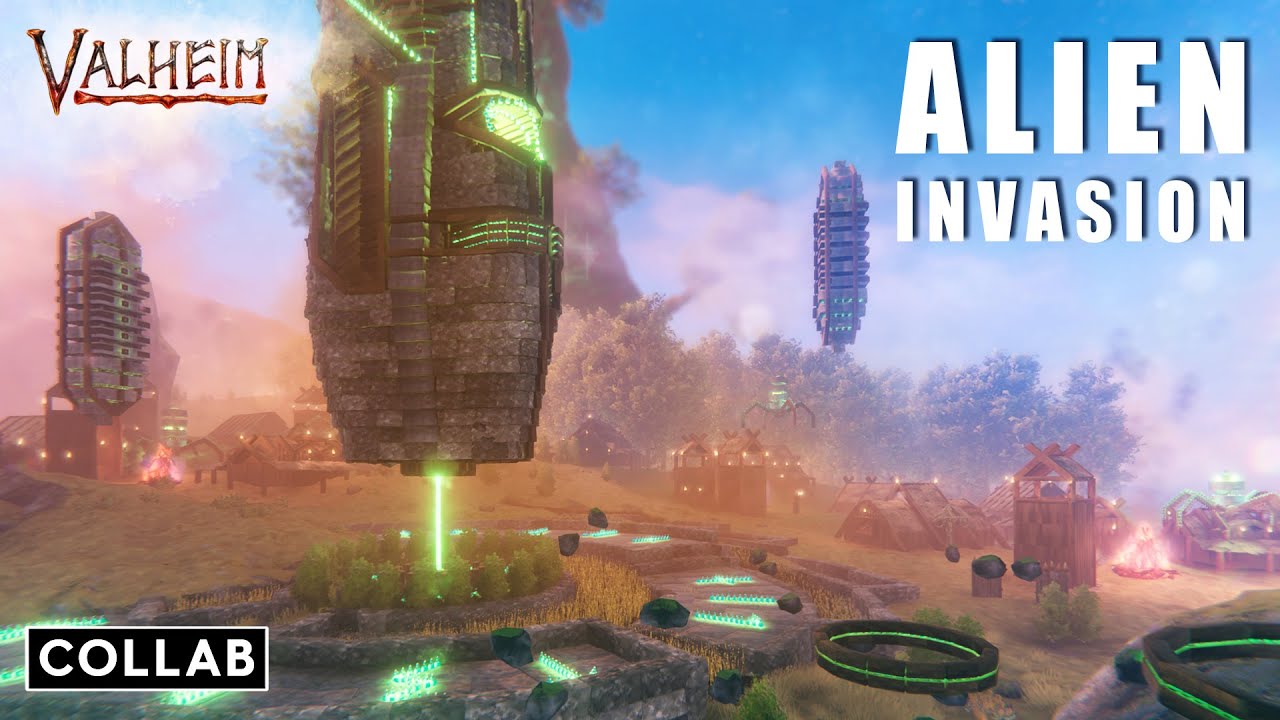 Valheim - Alien Invasion | A Collab Fantasy Build with Ghost Builds ...