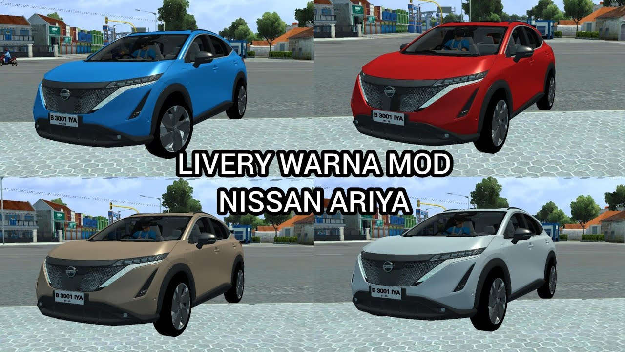 SHARE LIVERY WARNA MOD NISSAN ARIYA - BUSSID - YouTube