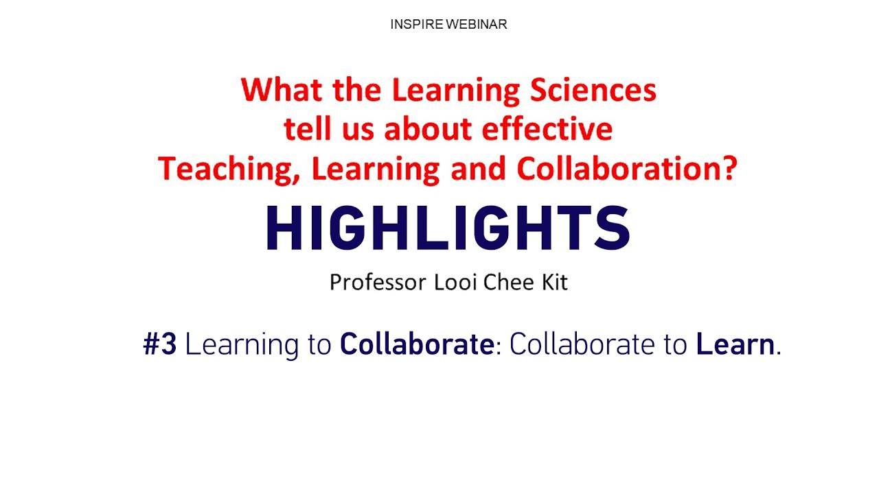 Collaboration - What the Learning Sciences tell us - YouTube