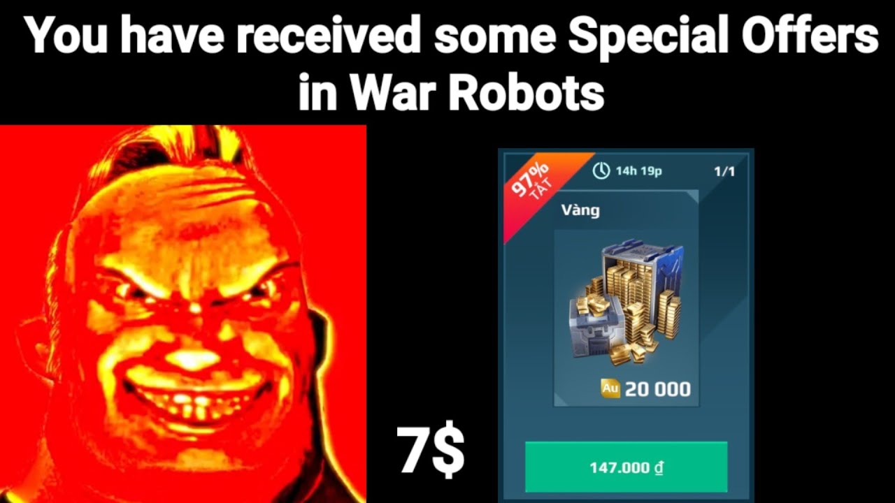 You have received some Special Offers in War Robots (Mr Incredible ...