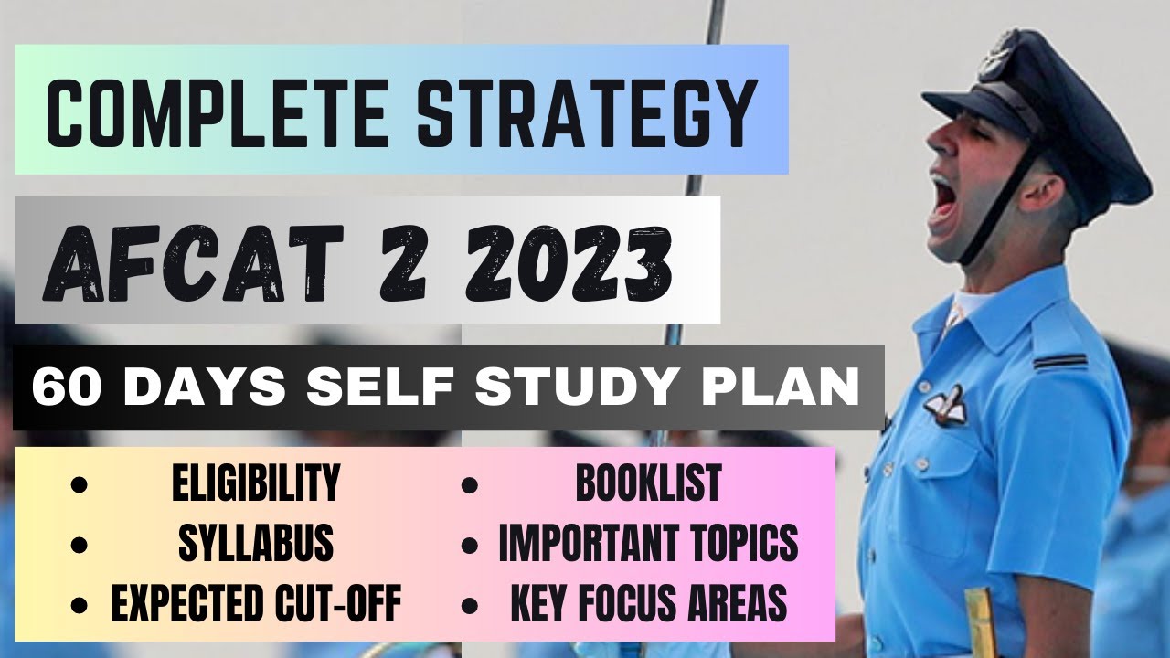 AFCAT 2 2023 STRATEGY | Self Study Plan | Important Topics | Booklist ...