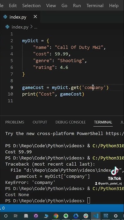 Python Dictionary Tip Fyp Python Pythoncoding Codinghelp Codingtips Viral Youtube 