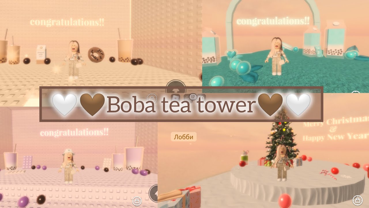 Boba tea tower #roblox - YouTube
