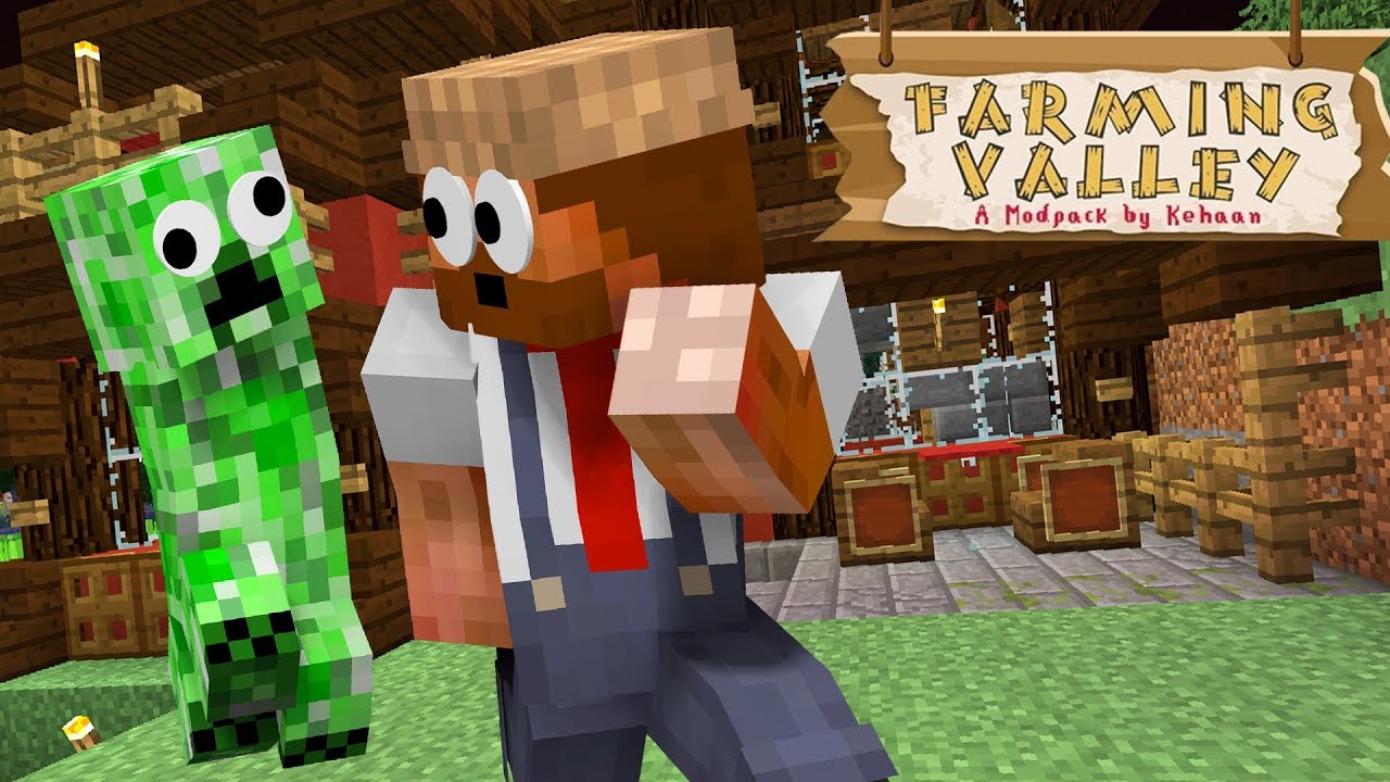 DUMMA CREEPER! | Farming Valley Modpack - #13 - YouTube
