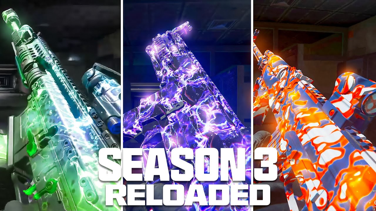 ALL Season 3 Reloaded FREE Animated Camos EARLY GAMEPLAY Showcase ...