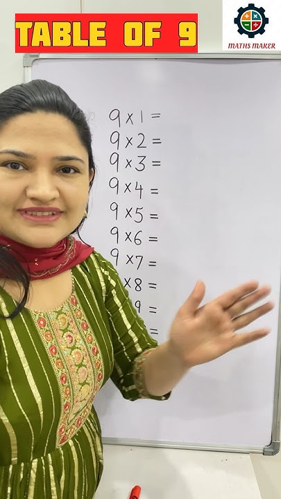 😍Easy Trick to Learn Table of 9 /Table of 9/ 9 ka Pahada /Maths Tables/ Pahada#shorts # ...