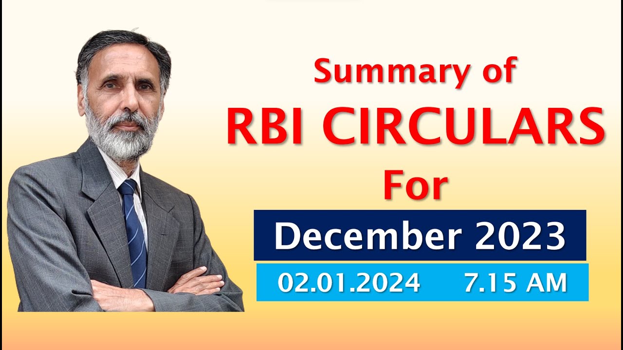 Summary of RBI Cir Dec 2023 - YouTube