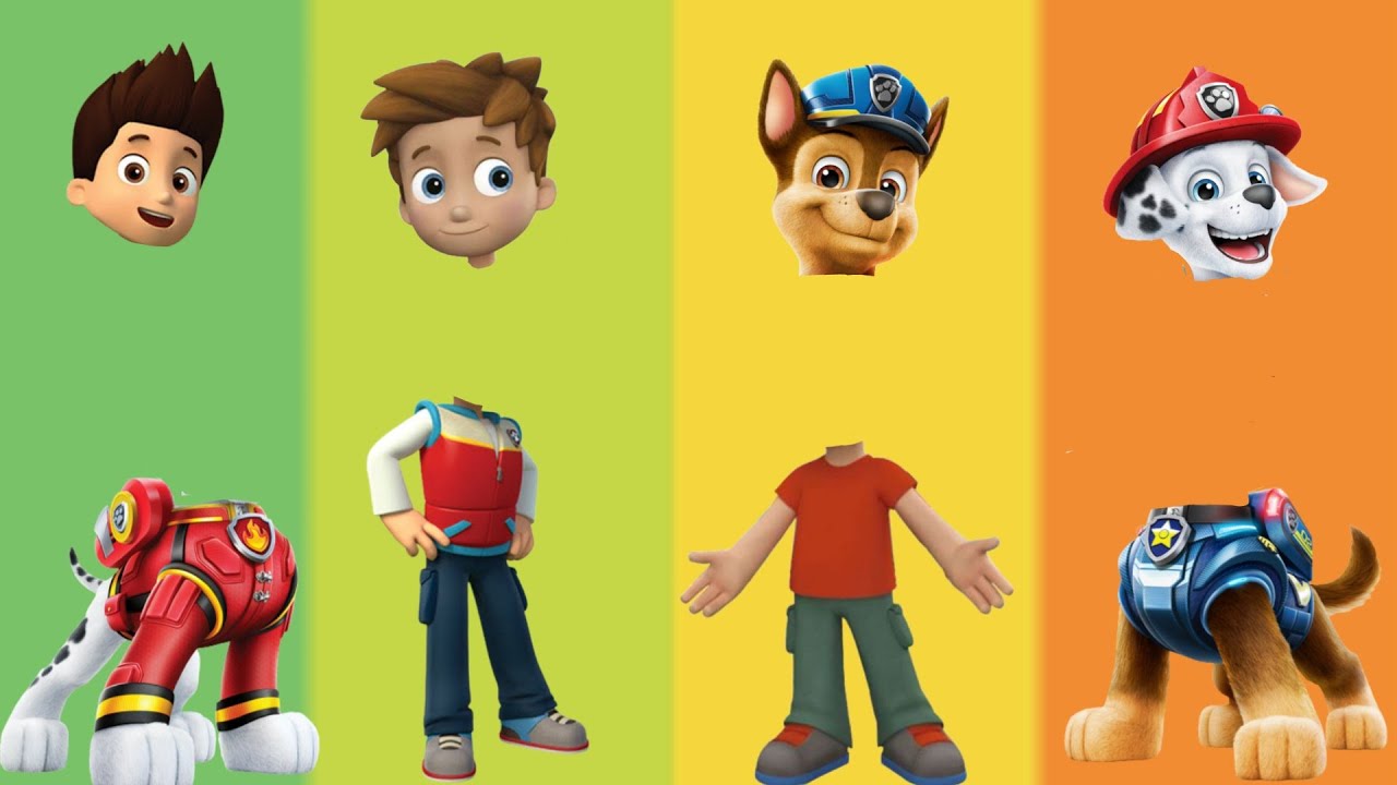 excitement paw patrol and friends match character - YouTube