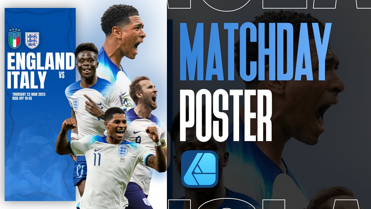 Matchday Poster Design 🔵 | Affinity Designer - YouTube