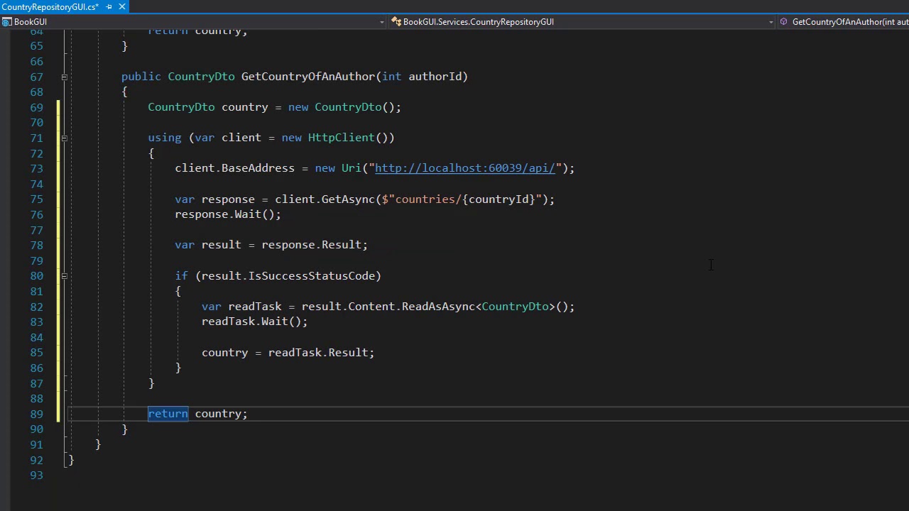 Consume Web Api In Aspnet Core Mvc Get Country Of Author 2540 Youtube 6437