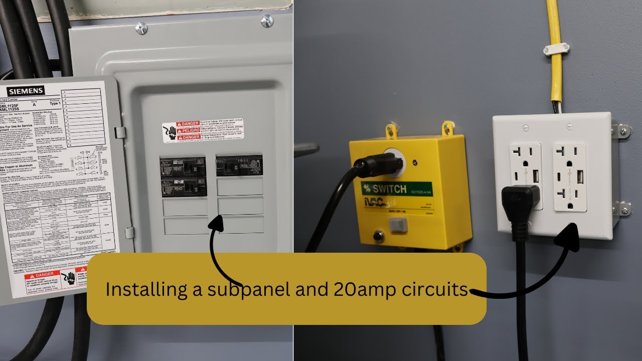 Installing an electrical subpanel - YouTube