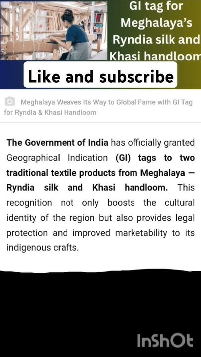 Meghalaya has acheived the Geographical Indication (GI) tag for Ryndia silk #gipl #giproducts # ...