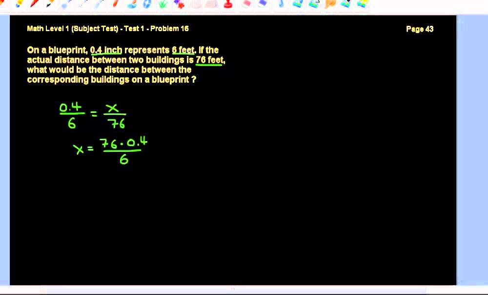Math Level 1 - Test 1 - Part 4 (Problems 11-17) - YouTube