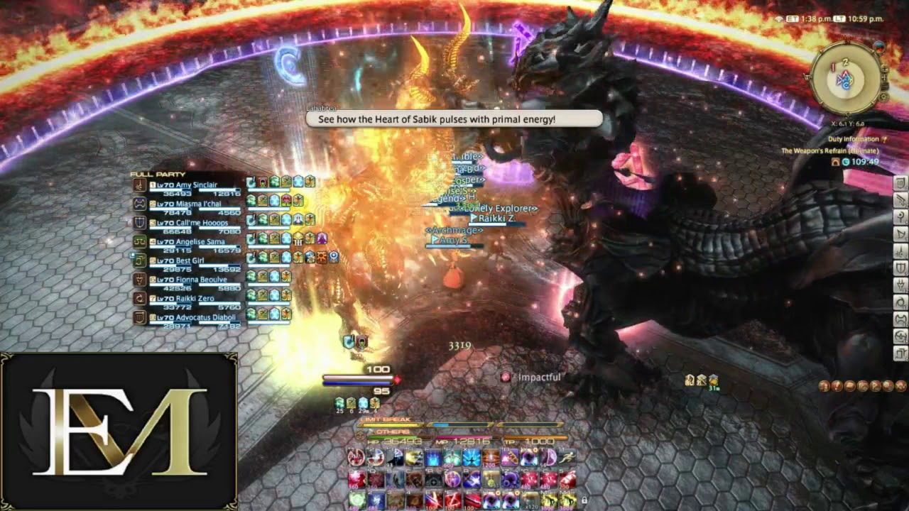 [FFXIV] - The Weapon's Refrain (Ultimate) Clear - Red Mage POV - YouTube