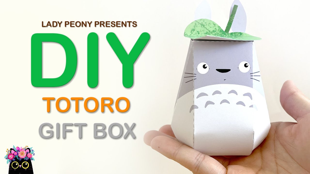 Totoro Gift Box DIY Tutorial | Studio Ghibli Printable Art Kit | Lady ...