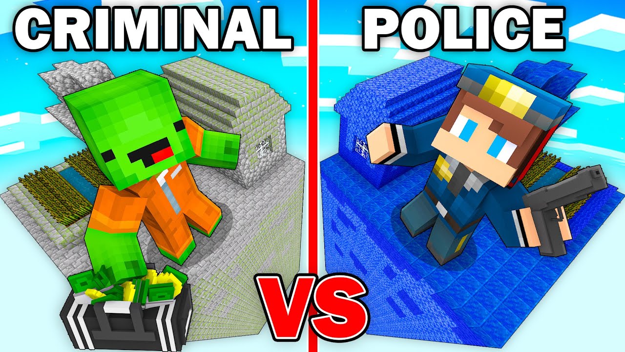 Mikey CRIMINAL vs JJ POLICE Chunk Survival Battle in Minecraft - Maizen - YouTube