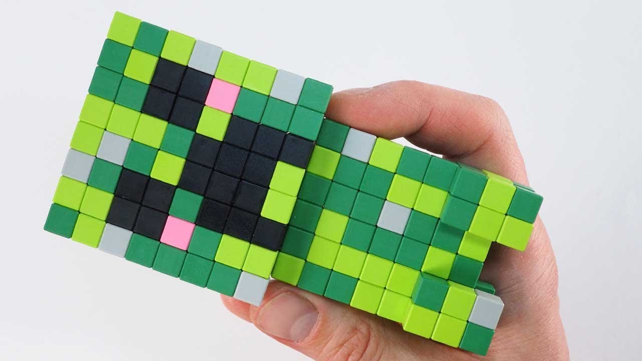 Magnetic Minecraft: Creeper made from tiny magnetic cubes - YouTube