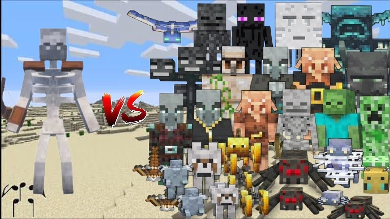 Mutant Skeleton vs All Mobs in Minecraft - Minecraft Mob Battle - YouTube