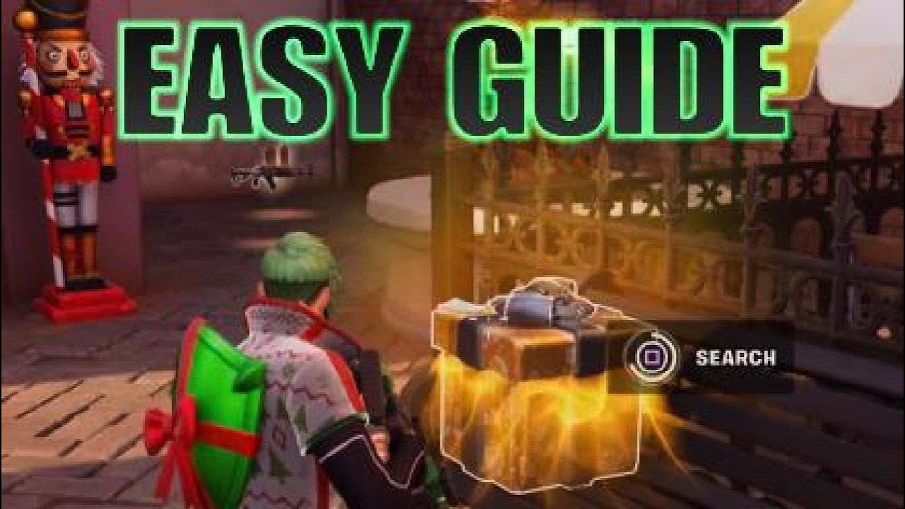 Assist in searching Winterfest Present containers found around the map ...