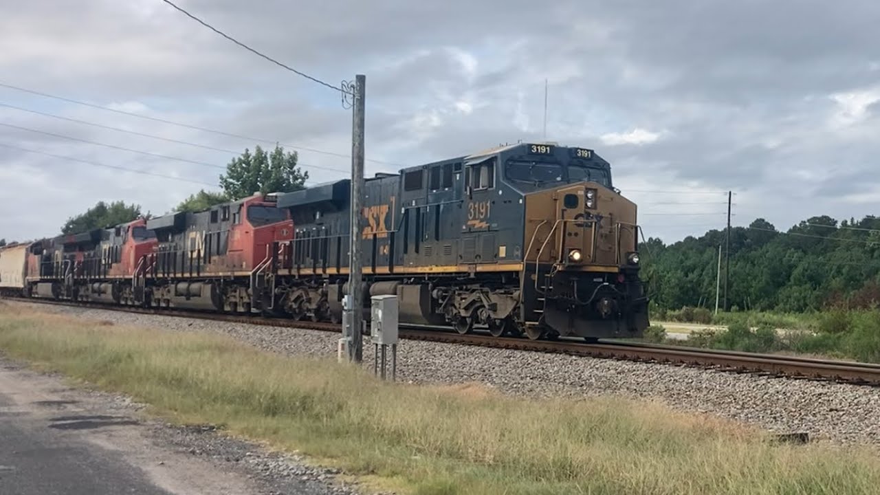 CSX M400-04 With Foreign Power 3 CN Motors In Trail CSX 3191 Leading ...