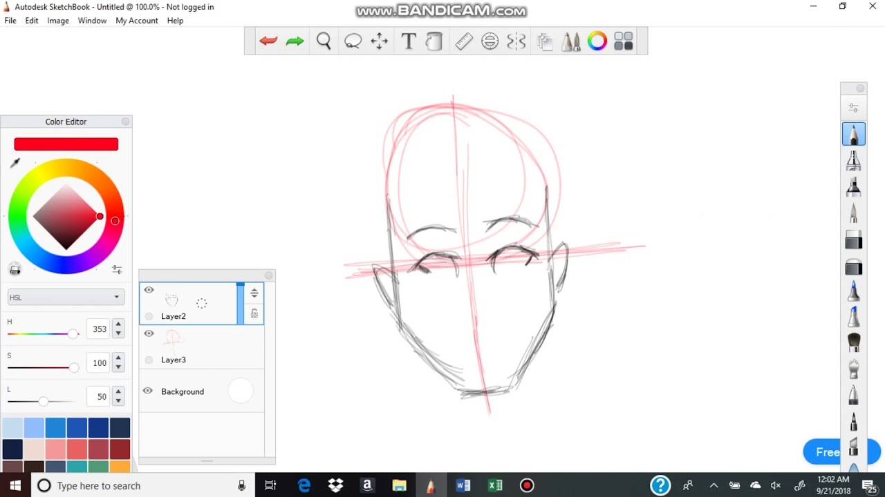 Front Profile Face Tutorial - YouTube