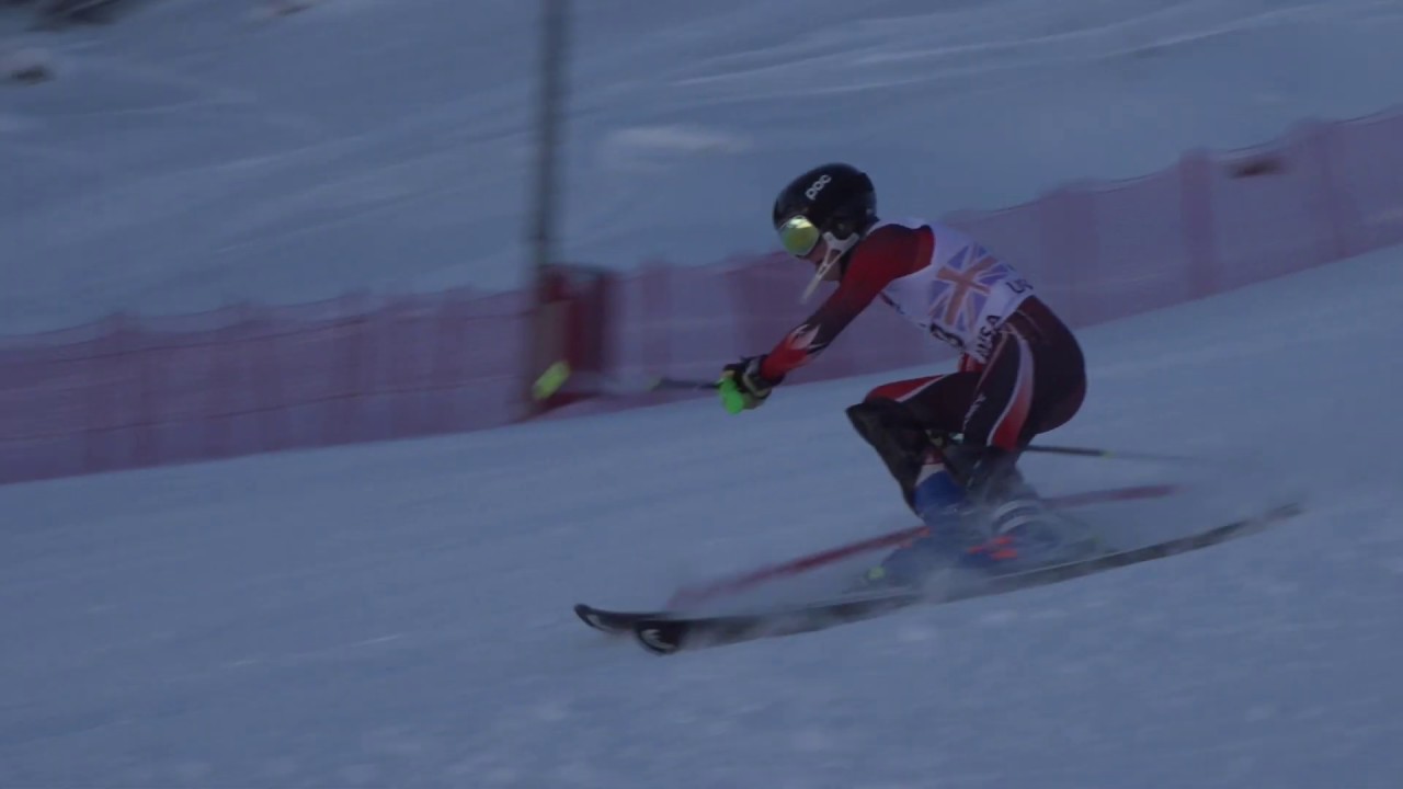 Men's Combined slalom final 12 racers 100fps HD 1080p - YouTube