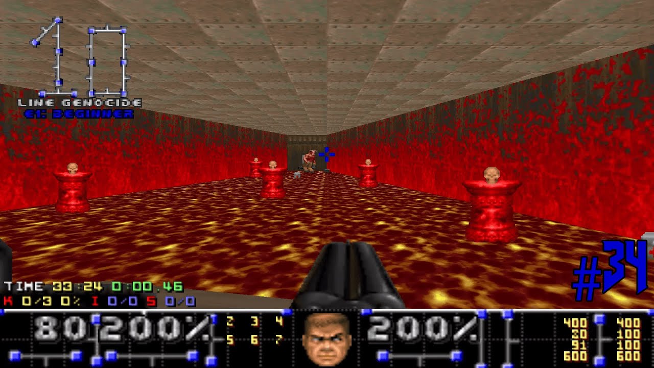 Doom with 10 Line Genocide 1.Map 34 - YouTube