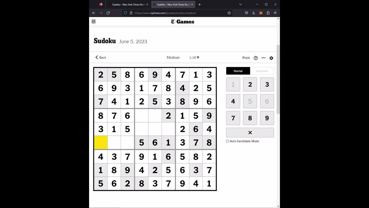 NY Times Sudoku Answers 5th June 2023 YouTube ny-times-sudoku-answers-5th-june-2023-youtube