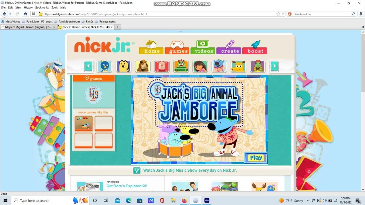 Nick Jr (2010-2015) Website Gameplay - YouTube