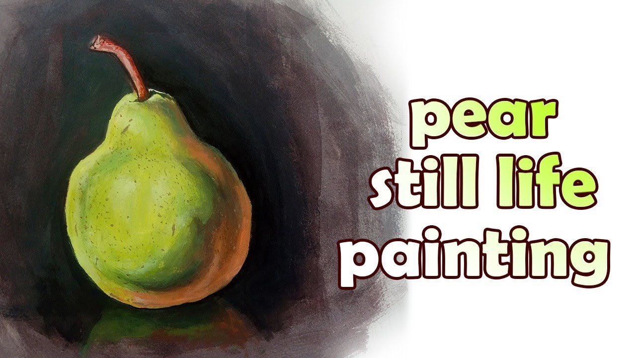 How to paint pear fruit | Acrylic painting | Relaxing art - YouTube