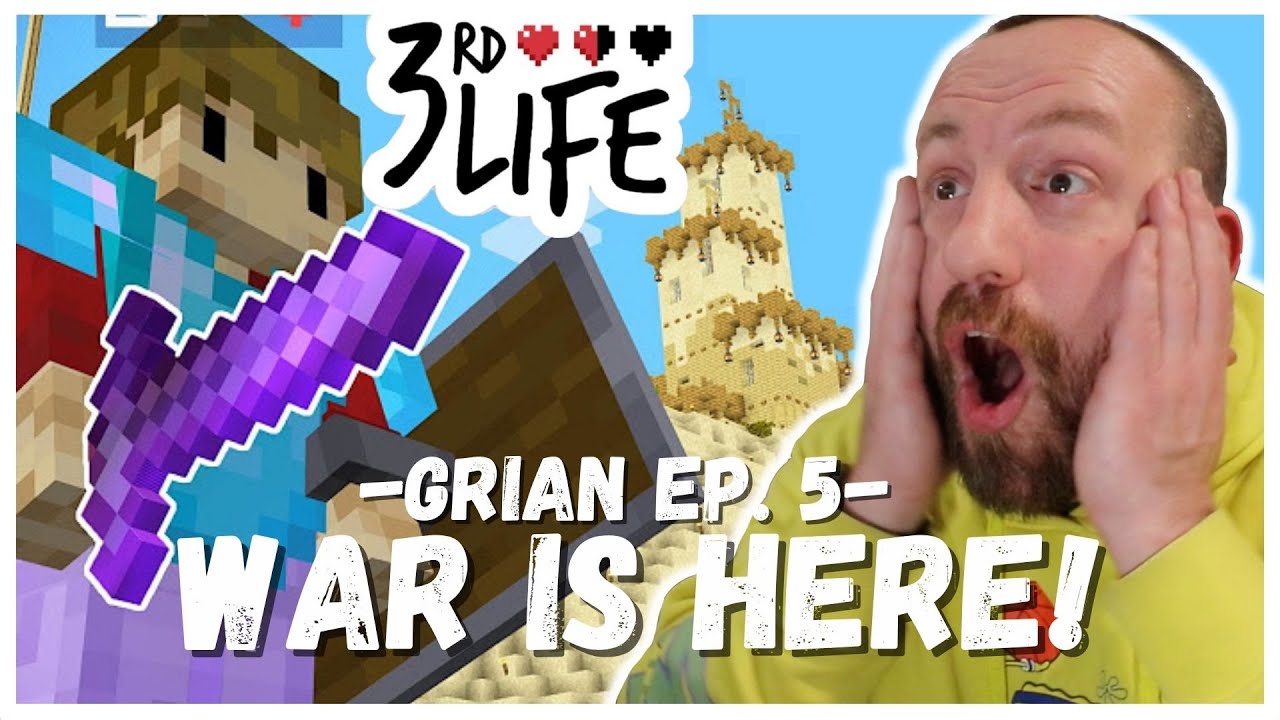 GRIAN STARTED A WAR! Grian 3rd Life: Episode 5 - NETHERITE UPGRADES ...